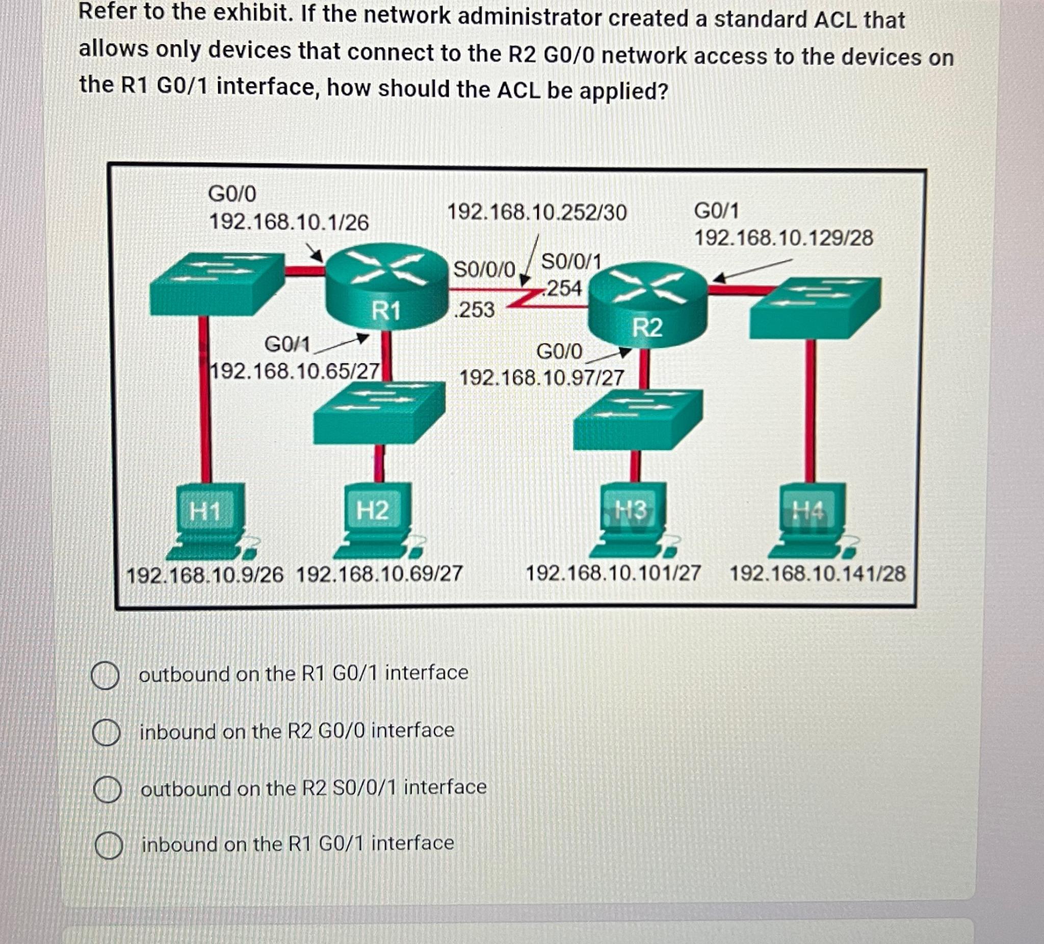 Solved Refer To The Exhibit If The Network Administrator