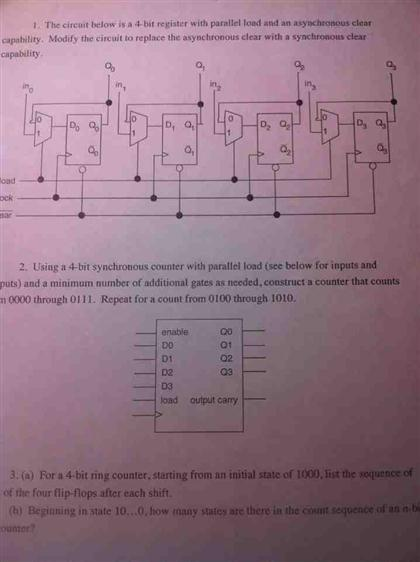 The Circuit Below Is A 4-bit Register With Paralle... | Chegg.com