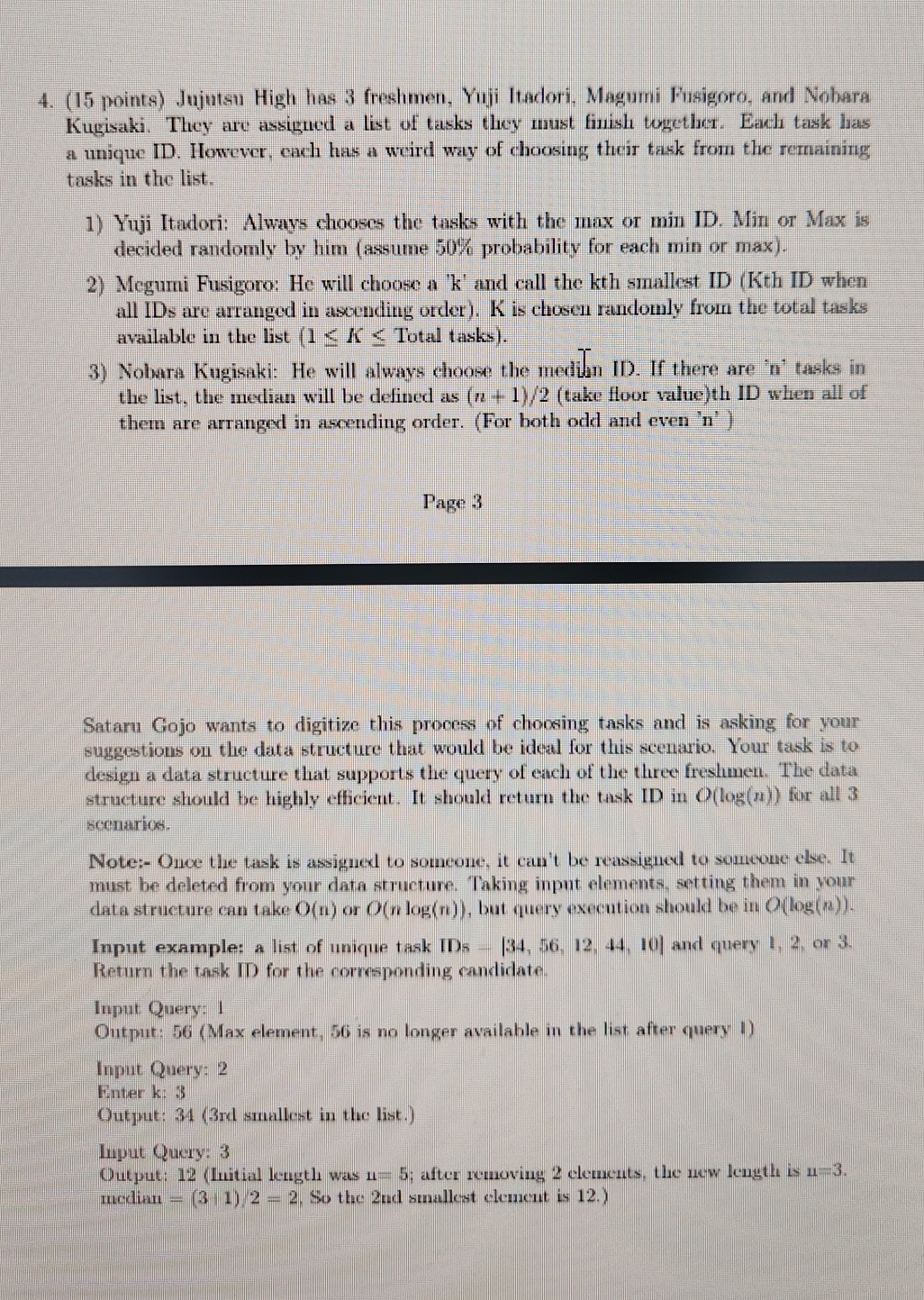 Solved Give code in c++ ﻿for the following question .Jujutsu | Chegg.com