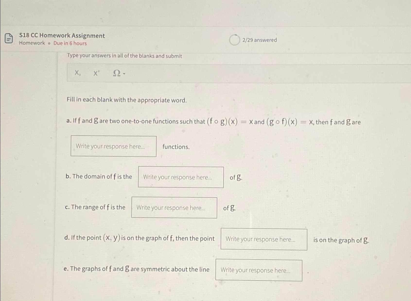 Solved S18 ﻿CC Homework AssignmentHomework * ﻿Due in 6 | Chegg.com