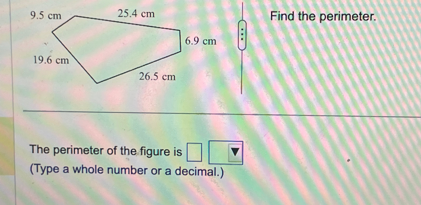 Solved Find the perimeter.The perimeter of the figure | Chegg.com