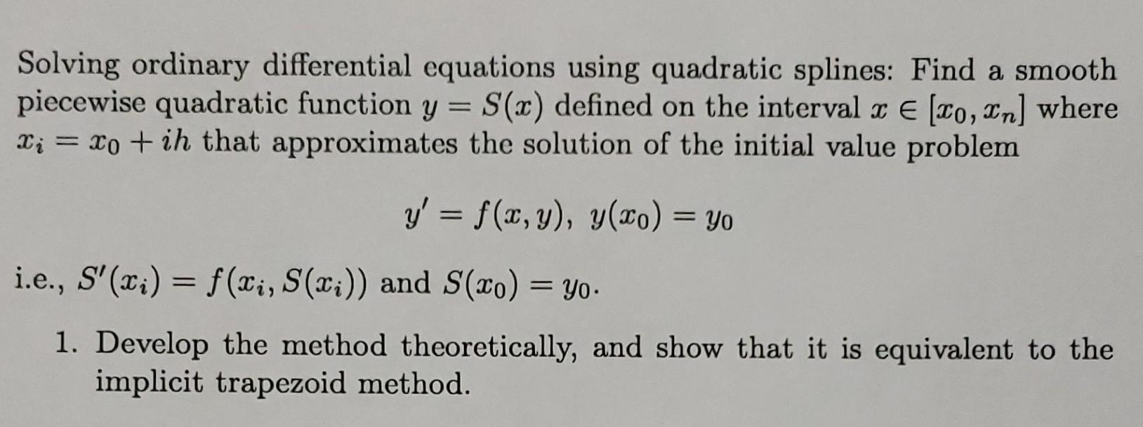 Solved Solving ordinary differential equations using | Chegg.com