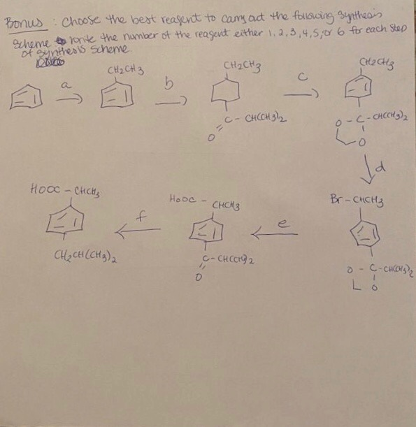 Solved Bonus Choose the best reagent to carry out the | Chegg.com