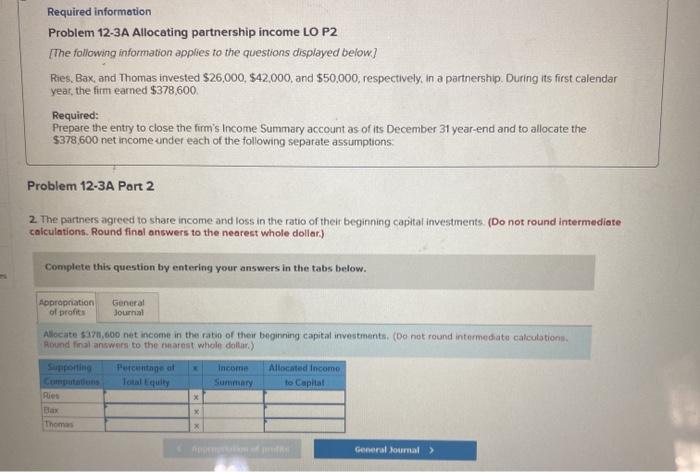 Solved Required information Problem 12-3A Allocating | Chegg.com