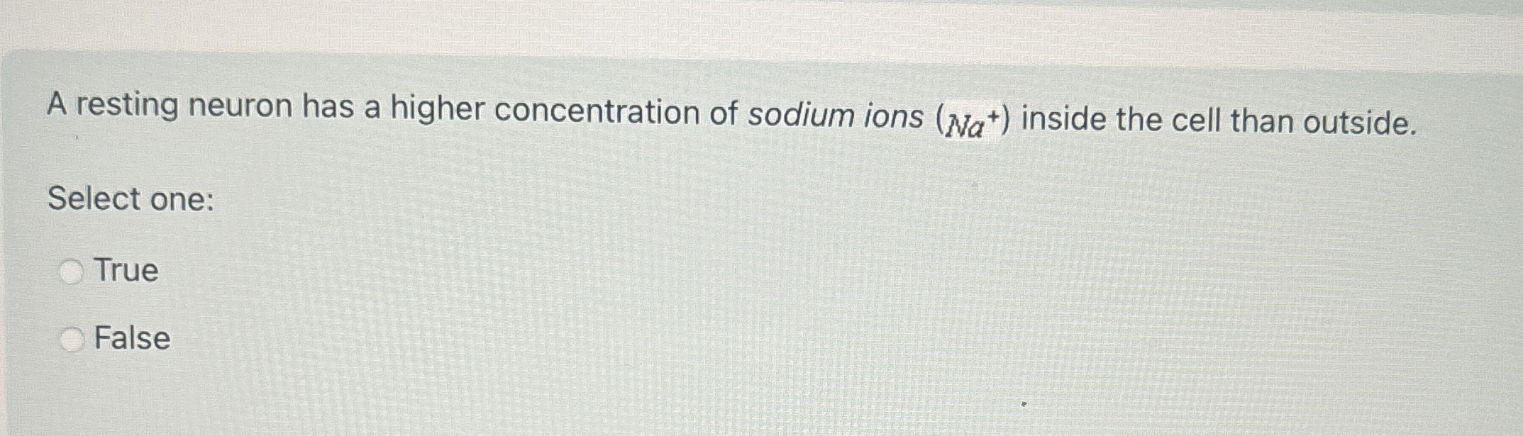 Solved A resting neuron has a higher concentration of sodium | Chegg.com