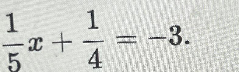 Solved 15x+14=-3 | Chegg.com