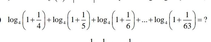Solved log4(1+41)+log4(1+51)+log4(1+61)+…+log4(1+631)=? | Chegg.com