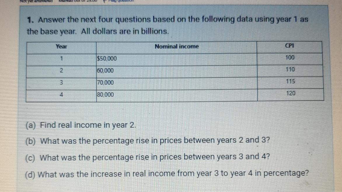 Solved Answer the next four questions based on the following | Chegg.com