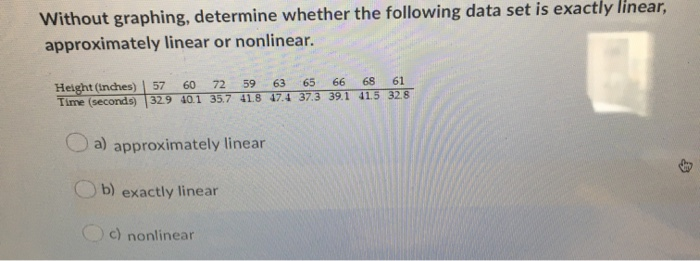 Solved Without graphing, determine whether the following | Chegg.com