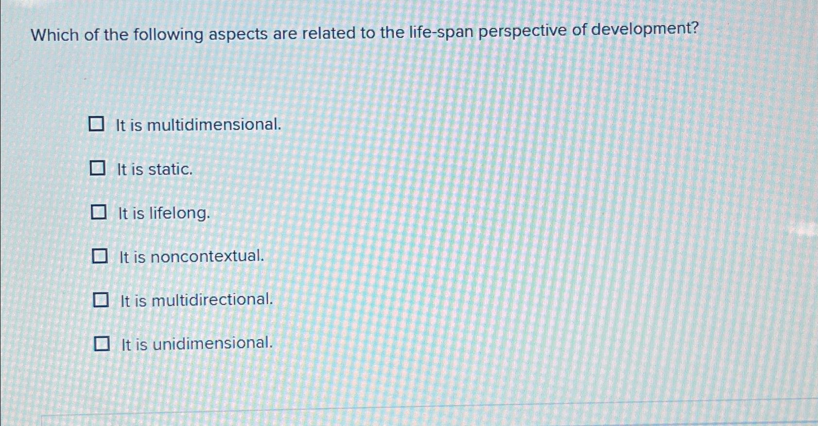 Solved Which of the following aspects are related to the | Chegg.com