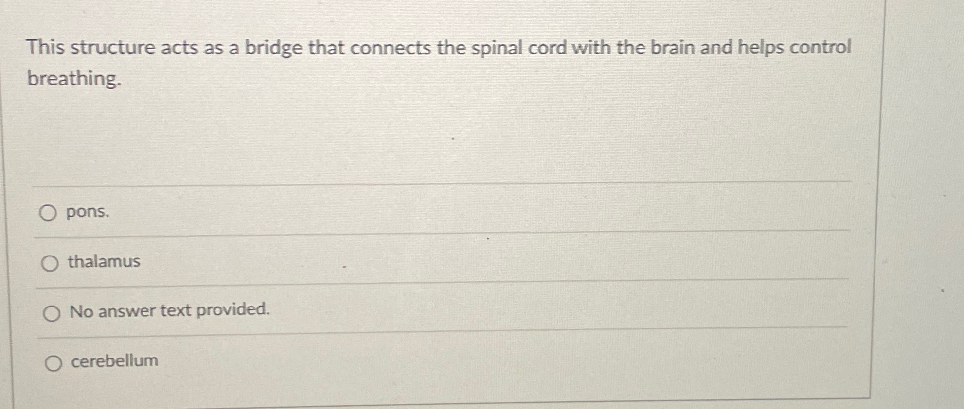 Solved This structure acts as a bridge that connects the | Chegg.com