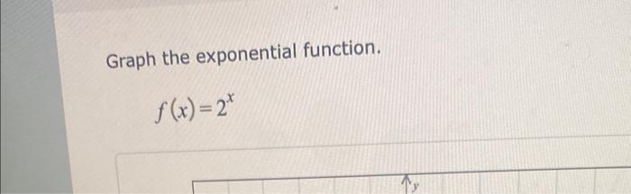 Solved Graph the exponential function. f(x)=2x | Chegg.com