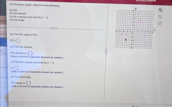 Solved For the given graph, determine the following. (a) | Chegg.com