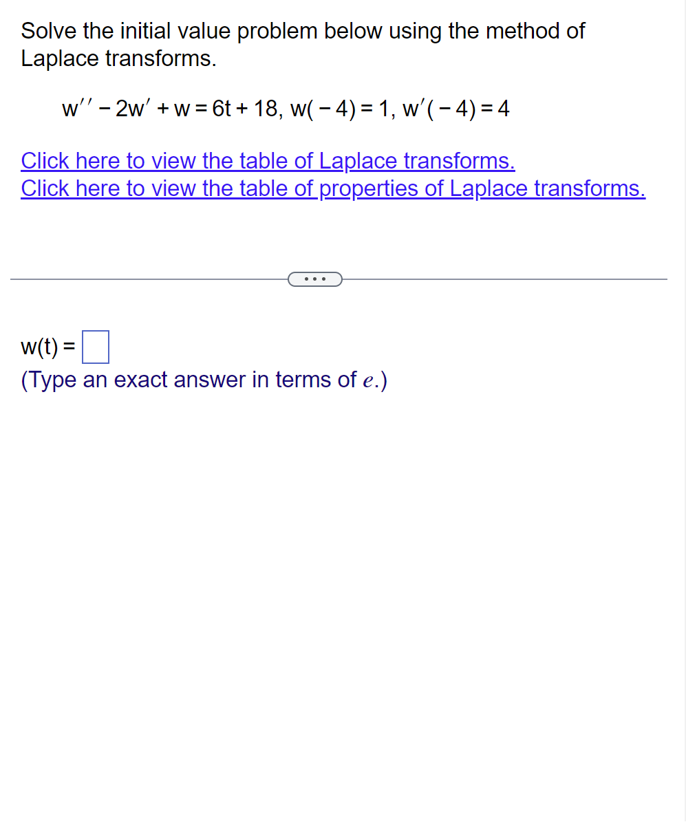 Solved Solve the initial value problem below using the | Chegg.com
