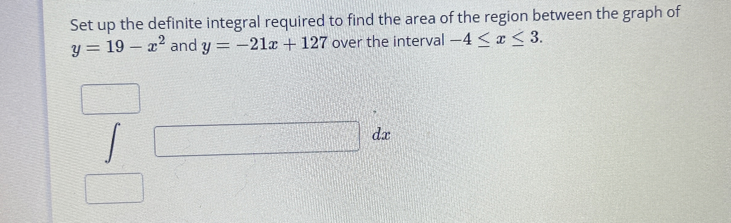 Solved Set up the definite integral required to find the | Chegg.com