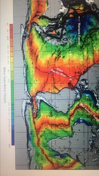 Solved -Atlantic Ridge C. хс xD Mariana Trench XB East | Chegg.com