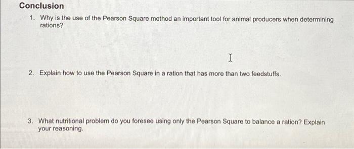 Solved 1. Why is the use of the Pearson Square method an | Chegg.com