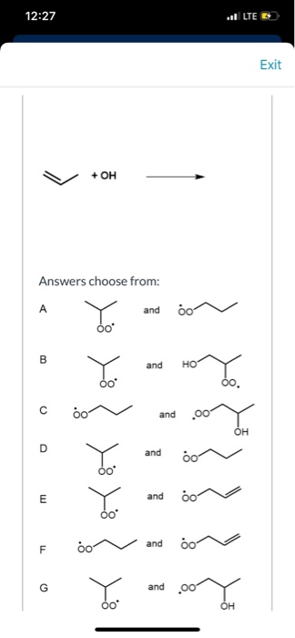 Solved What are the major RO2 radicals that will be formed | Chegg.com