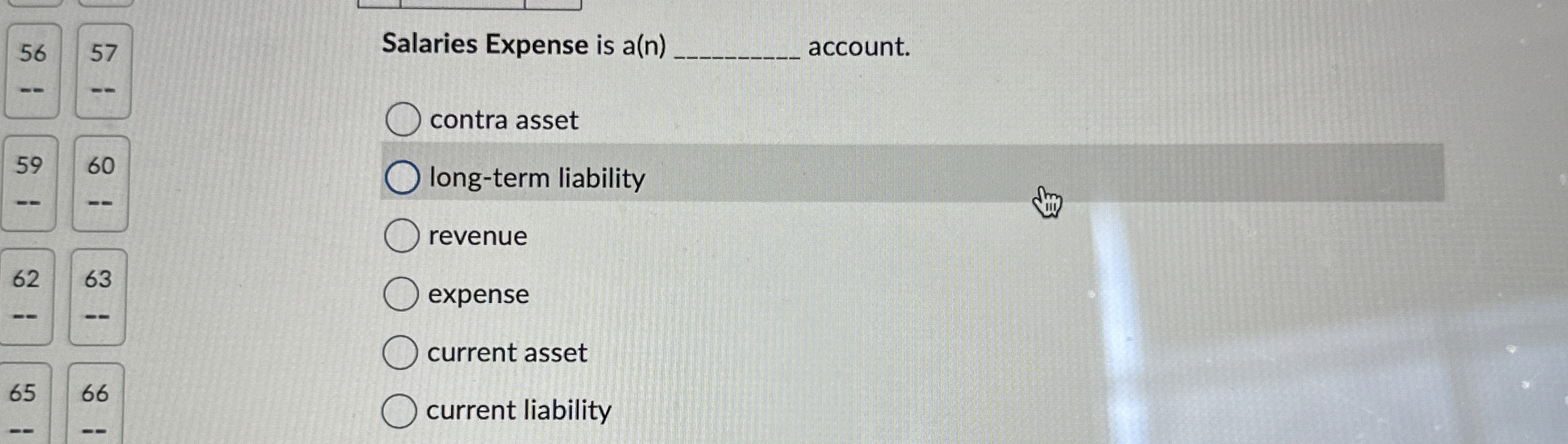 Solved Salaries Expense is a(n)account.contra assetlong-term | Chegg.com