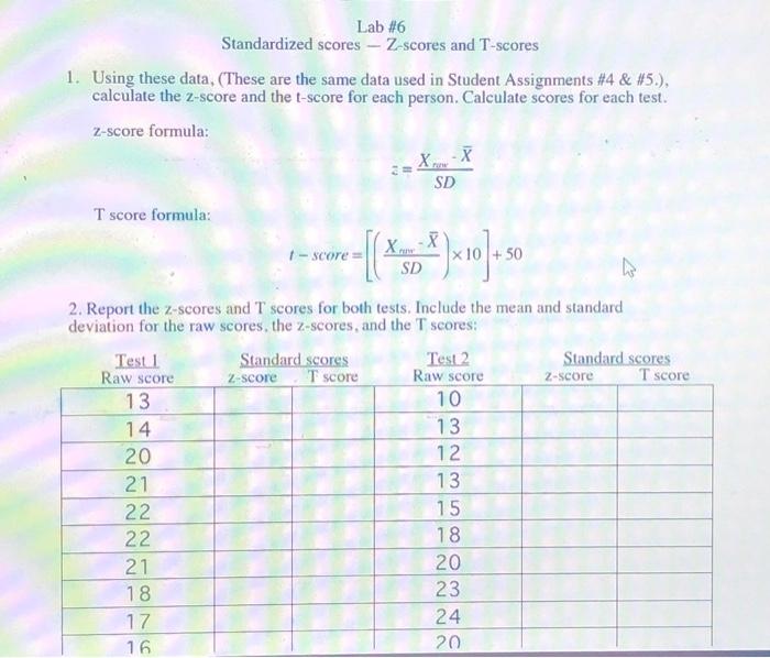Solved 1. Using these data, (These are the same data used in | Chegg.com