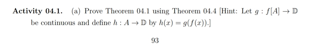 Solved Activity 04.1. (a) ﻿Prove Theorem 04.1 ﻿using Theorem | Chegg.com