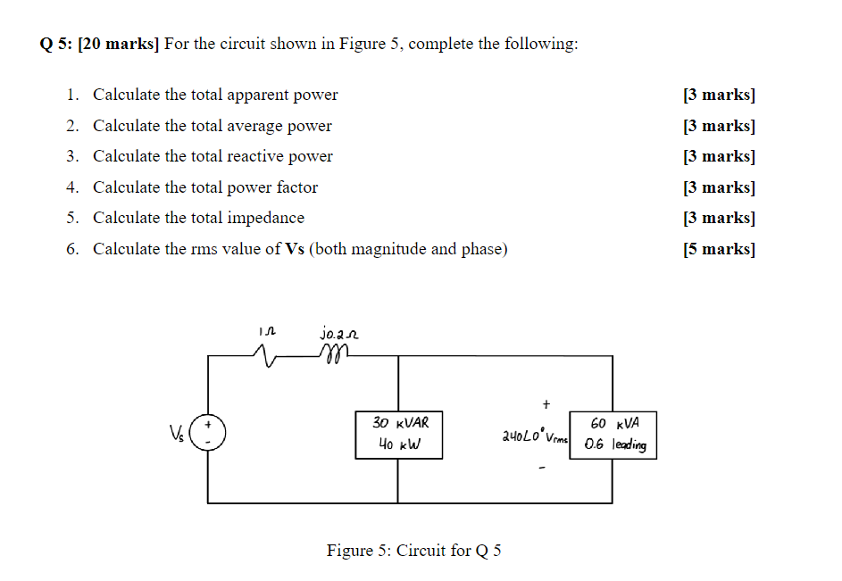 Solved For the circuit shown in Figure 5, ﻿complete the | Chegg.com