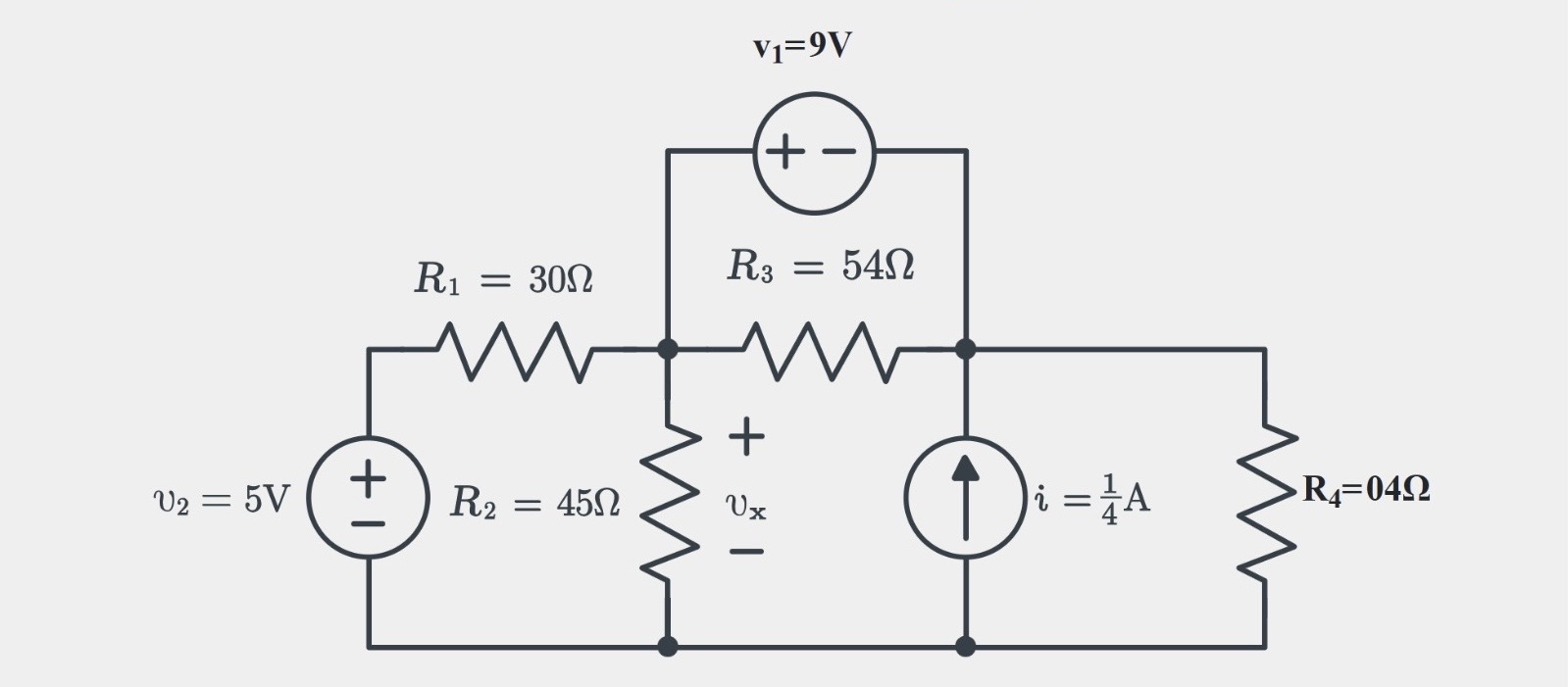Solved encontrar Vx y la potencia de la fuente de corriente | Chegg.com