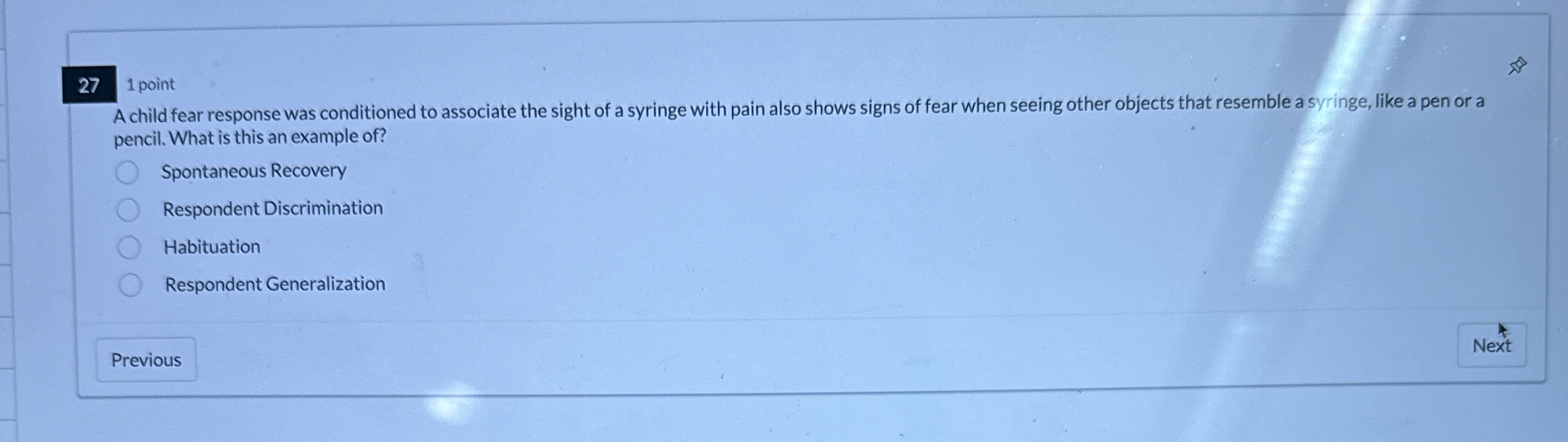 Solved A child fear response was conditioned to associate | Chegg.com