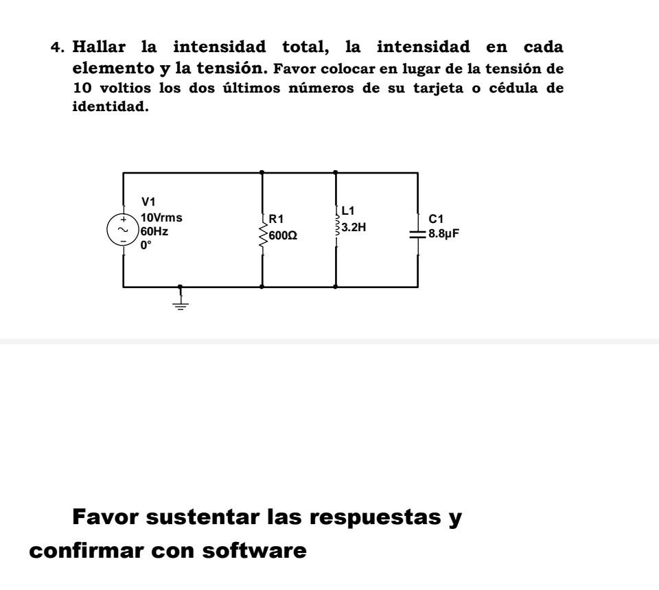 4. Hallar la intensidad total, la intensidad en cada | Chegg.com