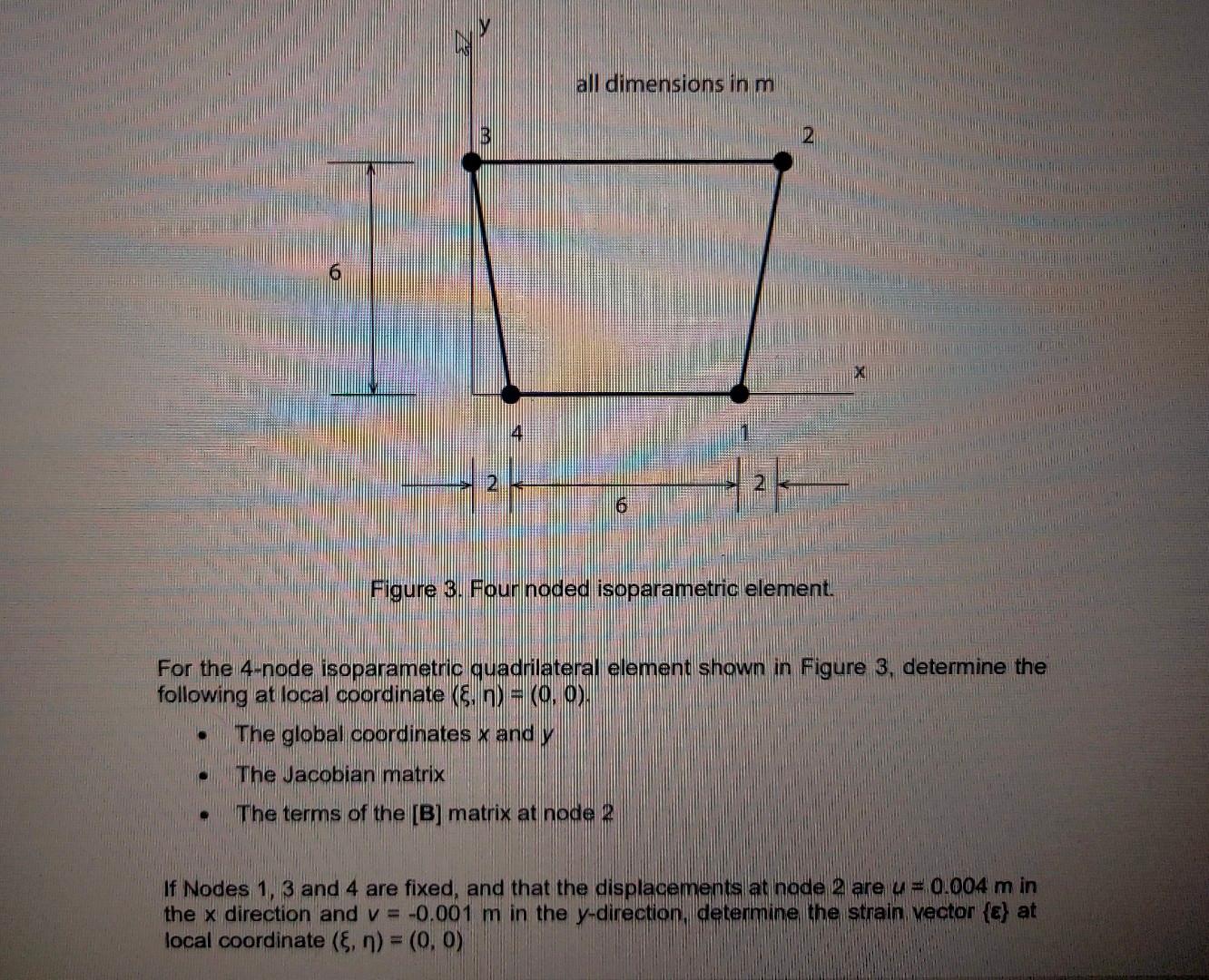 Solved 10 For the 4-node isoparametric quadrilateral | Chegg.com