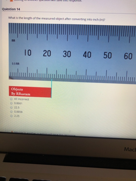 Solved response. Question 14 What is the length of the | Chegg.com