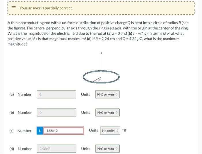 Solved A thin nonconducting rod with a uniform distribution | Chegg.com