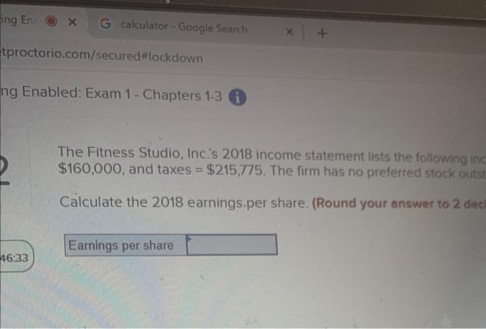 The Fitness Studio, Inc.'s 2018 income statement | Chegg.com