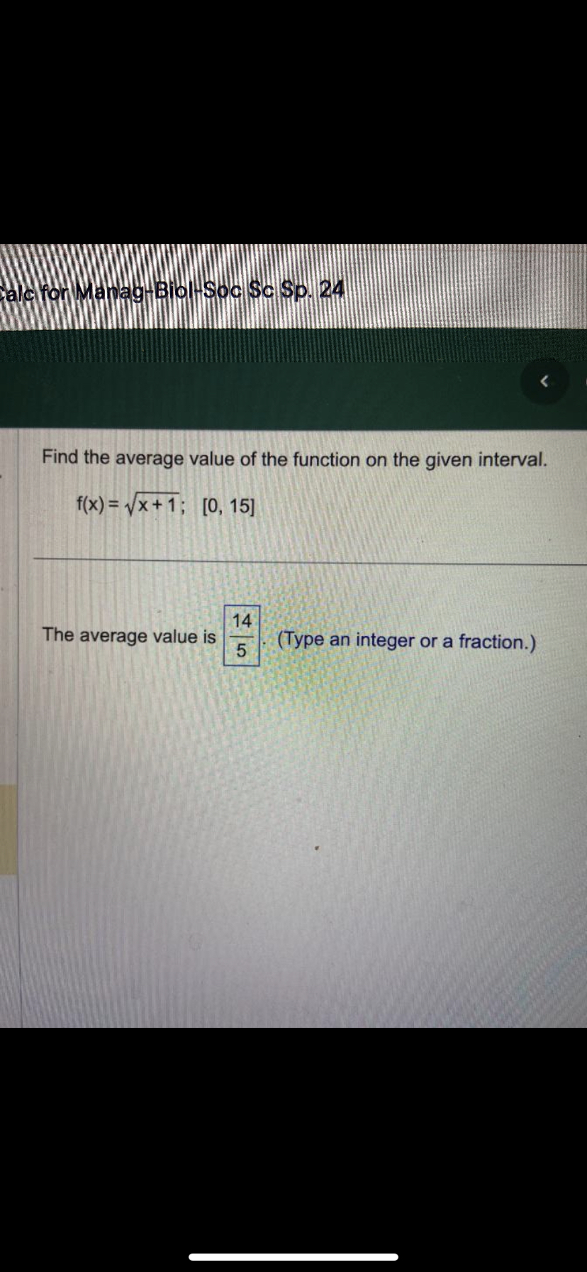 Solved Find the average value of the function on the given | Chegg.com