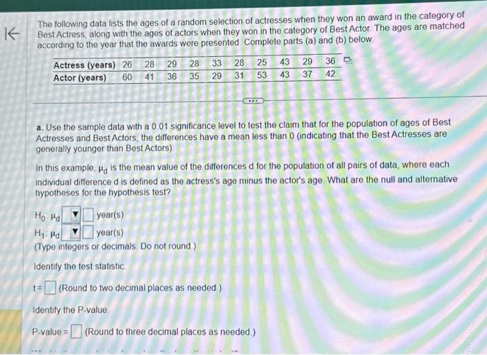 Solved The following data lists the ages of a random | Chegg.com