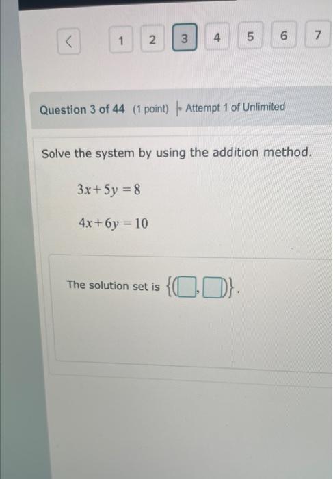 Solved Question 3 of 44 (1 point) F Attempt 1 of Unlimited | Chegg.com