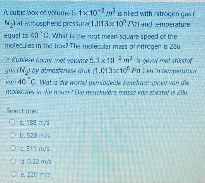 Solved One way to cool a gas is to let it expand. When a | Chegg.com