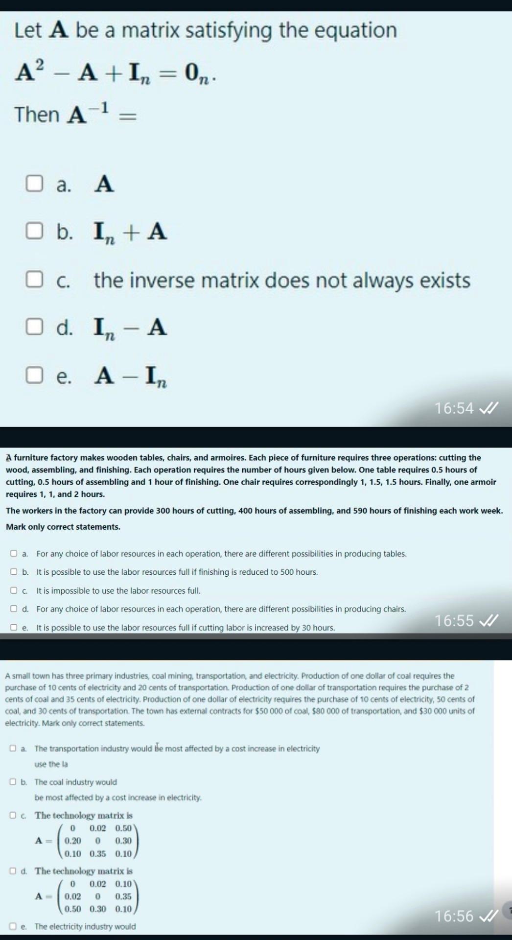 Solved Let A be a matrix satisfying the equation A2−A+In=0n | Chegg.com