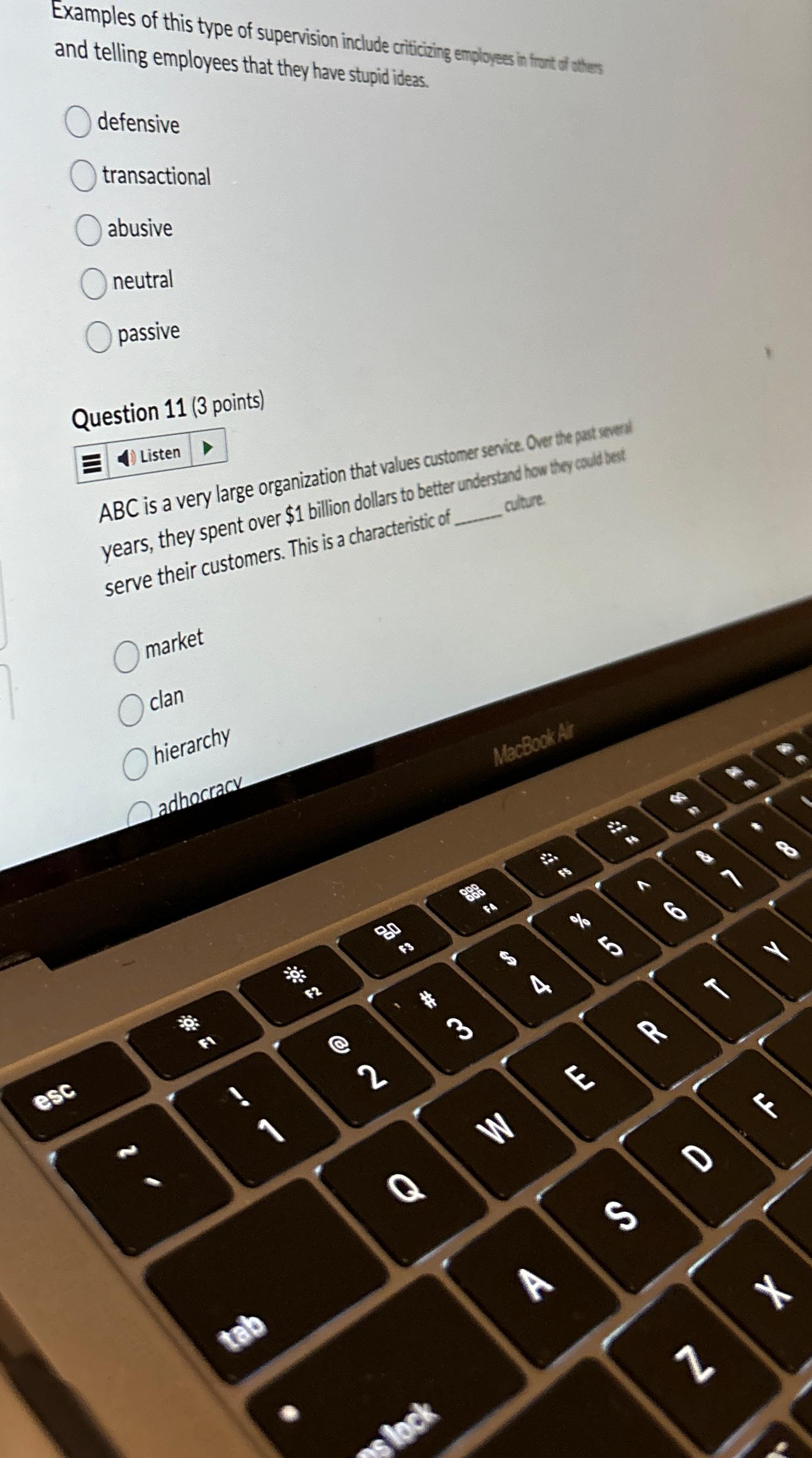 Solved Examples of this type of supervision include | Chegg.com