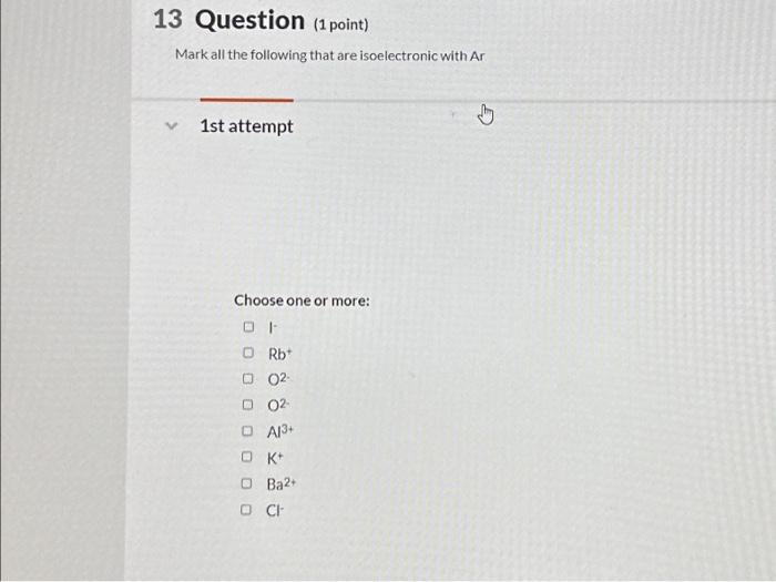 Solved 13 Question (1 point) Mark all the following that are | Chegg.com