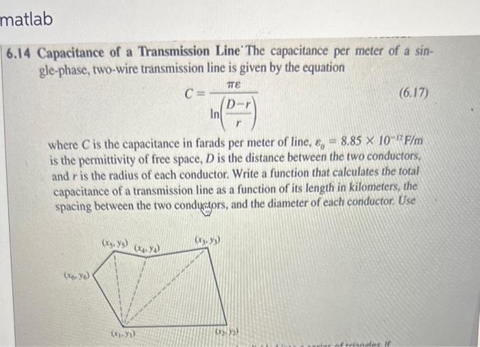 Solved 14 Capacitance Of A Transmission Line The