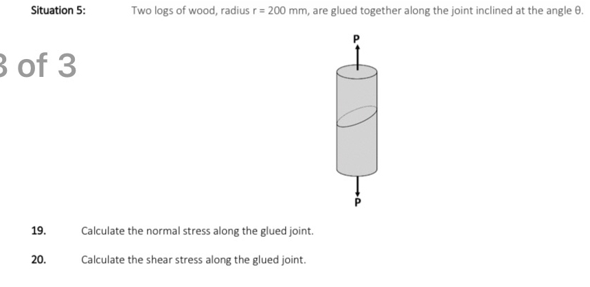 Solved Situation 5: , ﻿Two logs of wood, radius r=200mm, | Chegg.com