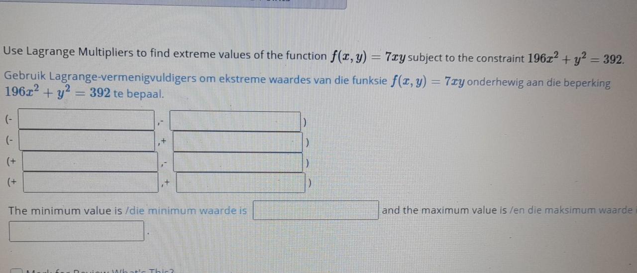 Solved Use Lagrange Multipliers to find extreme values of | Chegg.com