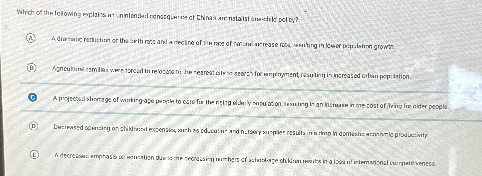 Solved Which of the following explains an unintended | Chegg.com