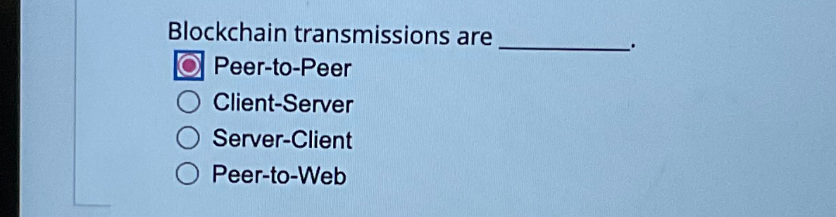 Solved Blockchain transmissions | Chegg.com