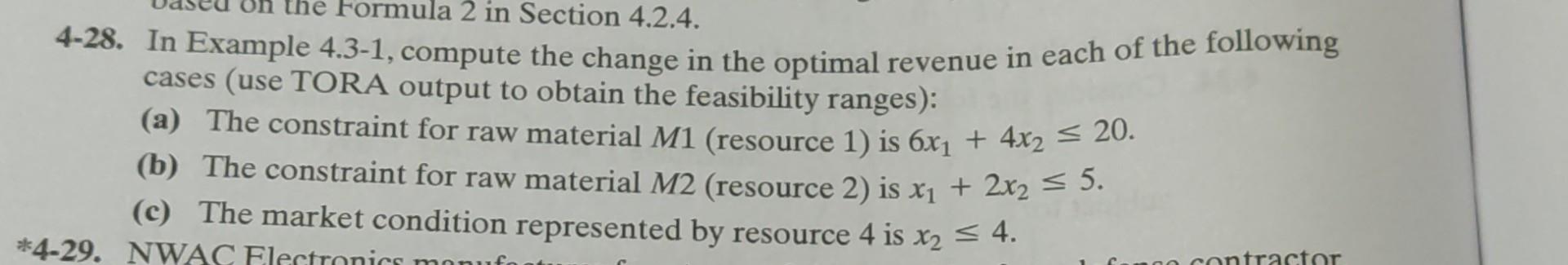 Solved 4-28. In Example 4.3-1, compute the change in the | Chegg.com
