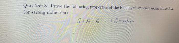 Solved Question 8: Prove the following propertics of the | Chegg.com