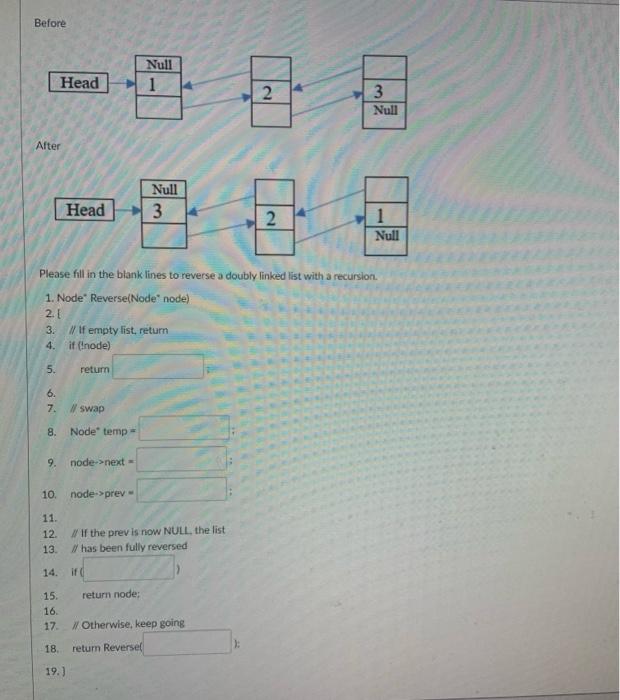 Solved Before After Please fill in the blank lines to | Chegg.com