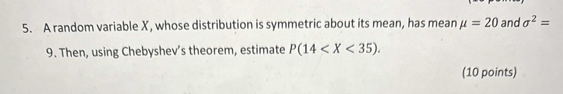 Solved A random variable x, ﻿whose distribution is symmetric | Chegg.com