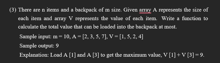 Solved Please using Dynamic Programming to solve the | Chegg.com